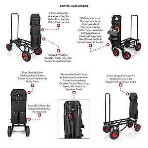 Gator Frameworks 7-Pocket Slip-On Accessory Bag Utility Carts (GFW-UTL ACCBAG)