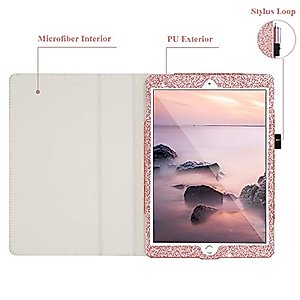 Fingic for iPad 10.2 Case 2021/2020/2019 - iPad 9th/8th/7th Generation Case Luxury Sparkly Folio Folding Stand Cover Auto Wake/Sleep Smart Case for New iPad 10.2” 2021/2020/2019 (9th/8th/7th Gen)