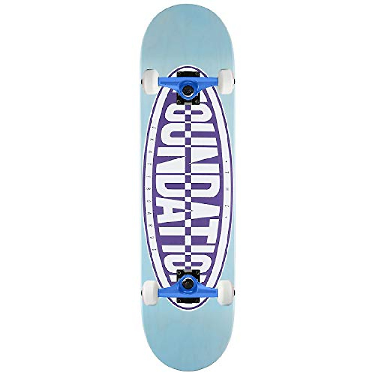 Foundation Skateboard Assembly Oval Blue 8.0" x 31.25" Complete