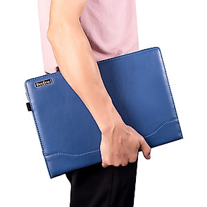 Berfea Laptop Sleeve Case Compatible with Lenovo Yoga S730/C640/C630/Yoga 6 13 AMD, 13.3 inch Protective Hard Shell, Blue with Pen Holder & Stand Function