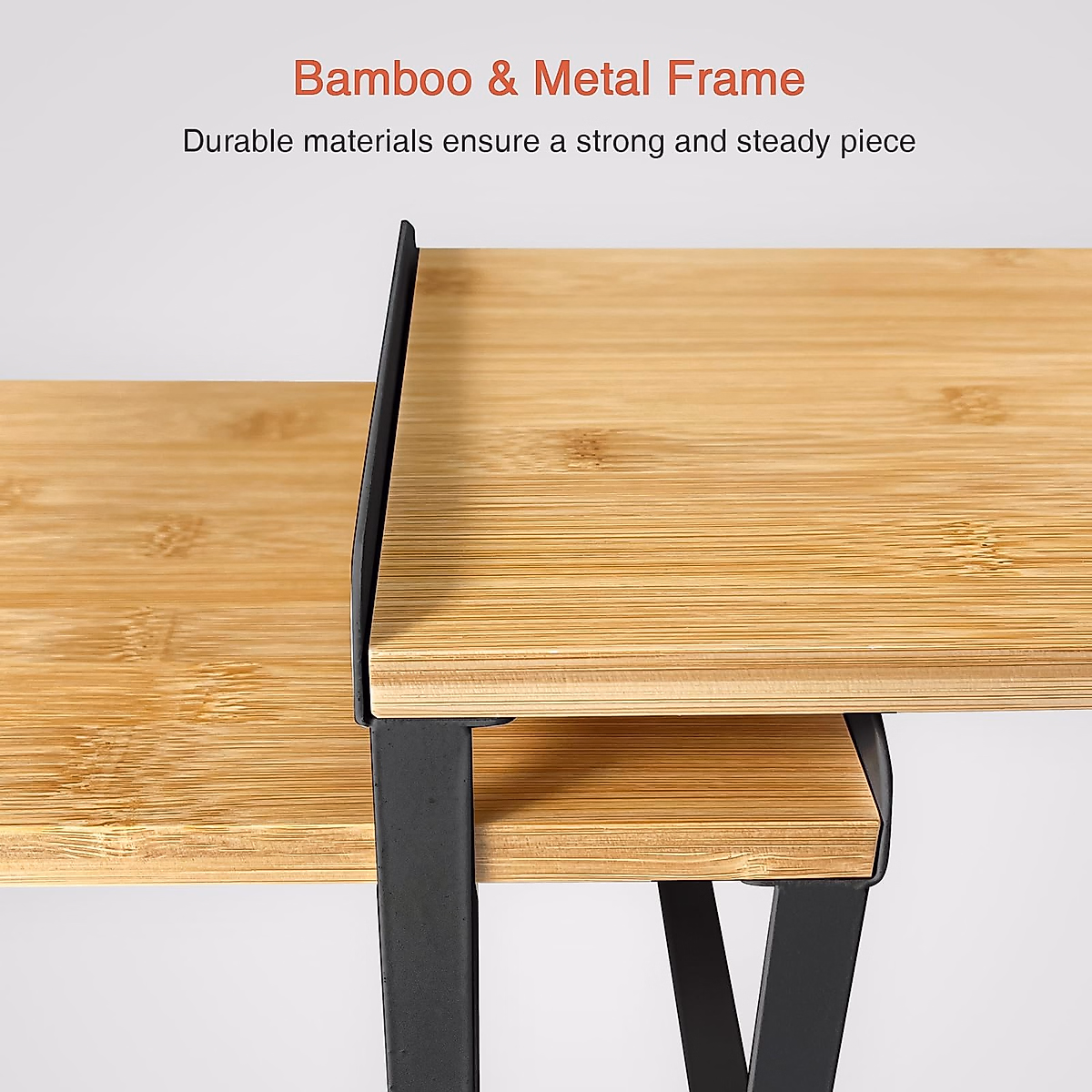 Goozii Kitchen Cabinet Organizer Shelves Set of 4, Expandable Counter Shelf Rack for Plate Dish Cup Mug Spice, Stackable Shelf Riser for Pantry Cupboard Desk Top Corner Storage (Bamboo, Black)