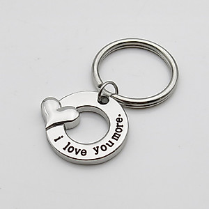 I Love You More Keychain Key Chain Mother Daughter Gift Girlfriend Boyfriend Gift