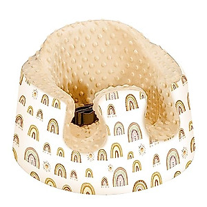 Tiamon Boho Seat Cover Rainbow Seat Slipcover Comfortable Baby Floor Seat Cover Infant Booster Seat Accessory Compatible with Bumbo Seat for Baby Boy Girl Baby Shower Birthday Party Gift Supplies