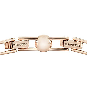 Swarovski Una Angelic Tennis Bracelet, Clear circle-cut Swarovski Crystals with Matching Crystal Pavé on a Rose-Gold Tone Finish Setting, Part of the Swarovski Una Angelic Collection