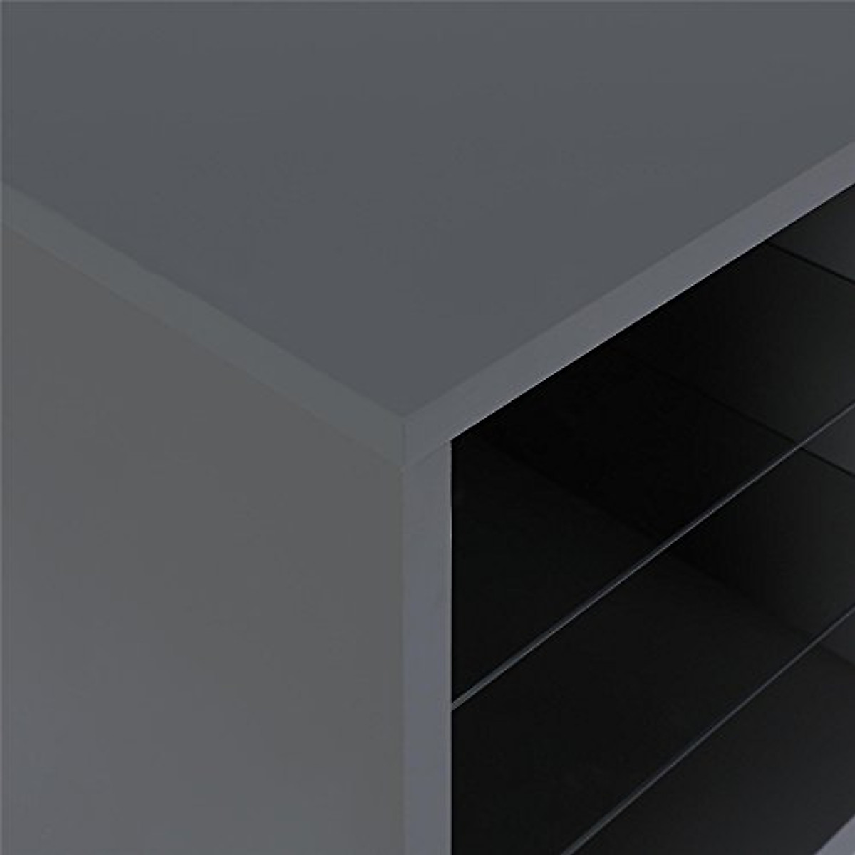 Ameriwood Home Lumina Fireplace Stand, TVs up to 70", Graphite Gray