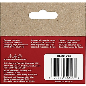 Arrow 224 Heavy Duty P22 Staples for Use with Plier-Type Paper and Bag Staplers in Restaurants, Offices, Classrooms, 5050-Pack, 1/4-Inch