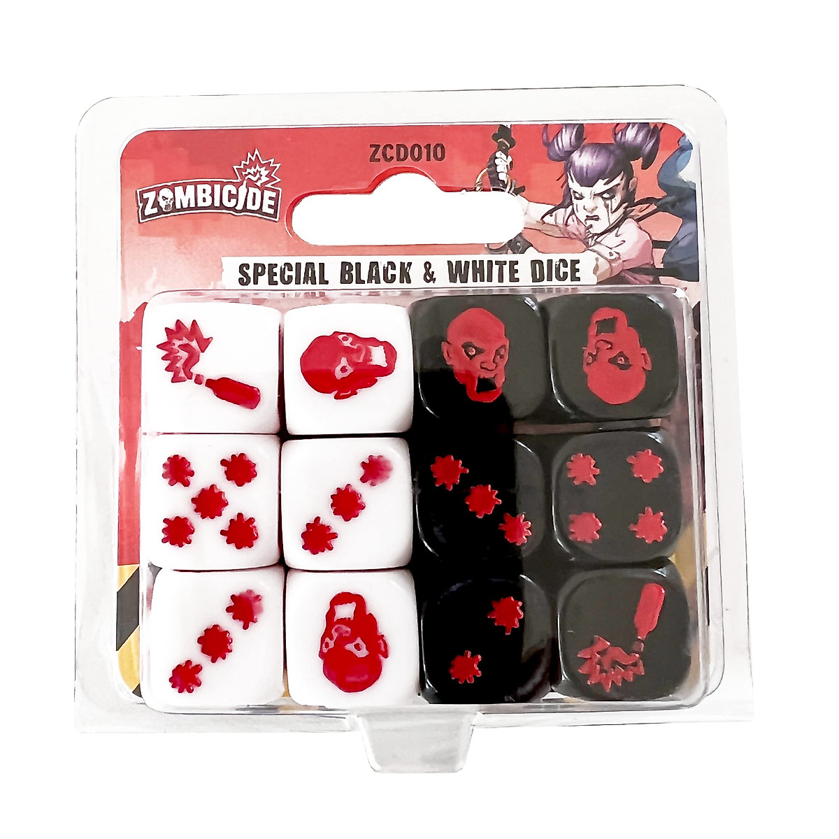 CMON Zombicide 2nd Edition Special Black and White Dice | Strategy Board Game | Cooperative Game for Teens and Adults | Zombie Board Game | Ages 14+ | 1-6 Players | Avg. Playtime 1 Hour | Made by CMON