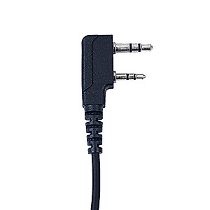 KEYBLU Walkie Talkie 2 Pin Earpiece/Headset with Transparent Acoustic Tube Compatible with Kenwood Retevis Baofeng UV-5R BF-888S BF-F8HP BF-F9 UV-82 Surveillance Headphone