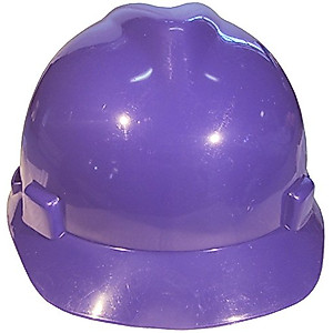 MSA V Cap Style Hard Hats w/FasTrac III Suspensions and Handy Tote Bag - Purple