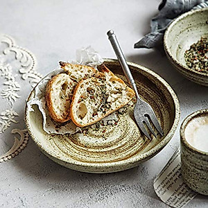 GagalU China Dinnerware Set,Dinner Plate Ceramics Dinnerware Set, Retro 26 Pieces Plate and Bowls Sets | Stoneware Matte Porcelain Dinner Set for Special Suitable for and Hotel,Din