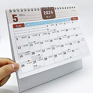 Desk Calendar 2023-2024, Monthly Desktop Calendar (June 2023-December 2024), Academic Month to View Standing Desk Office Calendars Year Planner