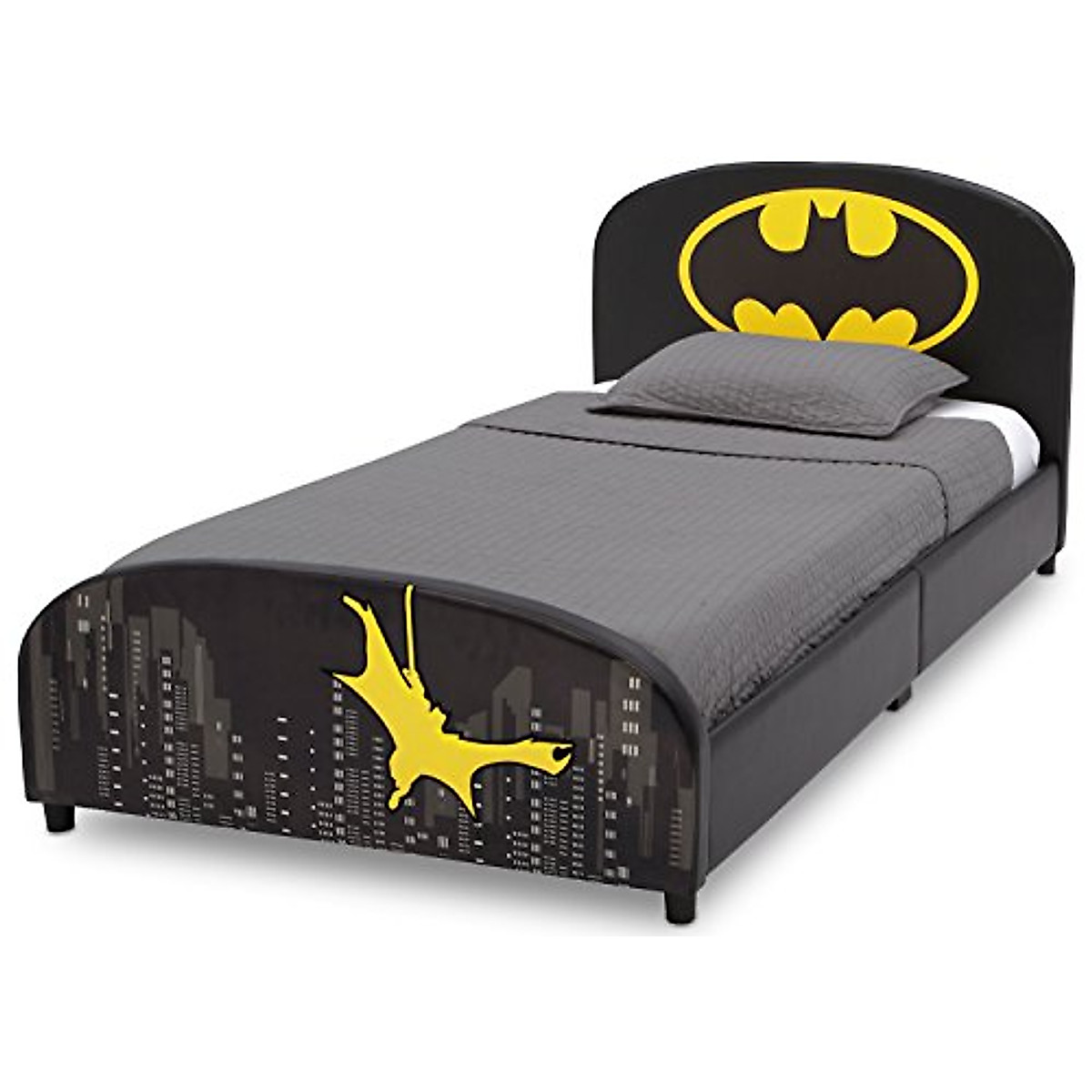 Delta Children Upholstered Twin Bed, DC Comics Batman