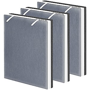 Vital 100 True HEPA Replacement Filter for LEVOIT Vital 100 Air Purifier,3-in-1 H13 HEPA High-Efficiency Activated Carbon Filter,Vital 100-RF, 3 Pack,White