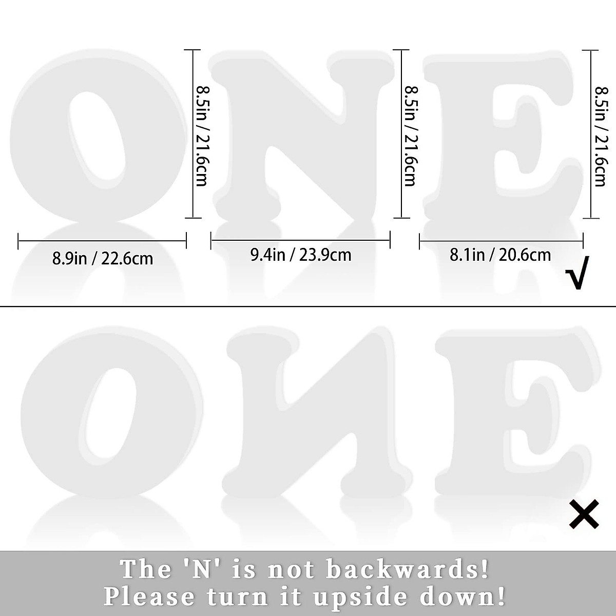 RTMISA One Letter Sign Table for First Birthday Free Standing Word Sign for Anniversary Party Baby Shower Table Top Décor