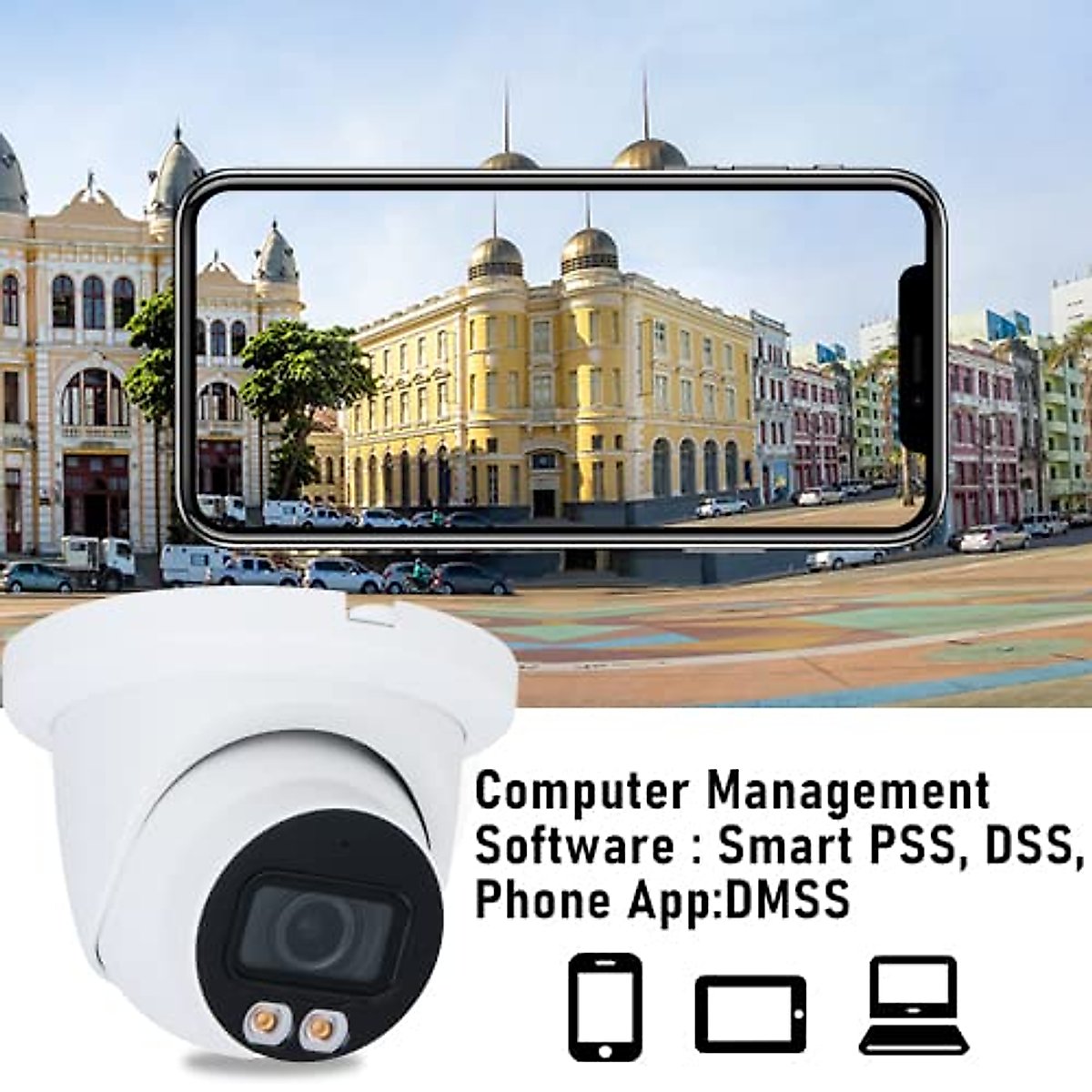 EmpireTech 4MP 1/1.8" CMOS Full Color Starlight IVS WDR AI IP Camera with 2 LEDs Fixed Lens,SMD 3.0, Face Detection,AcuPick, Video MetaData, Built-in Mic, Outdoor IP67,IPC-T549M-ALED-S3 2.8MM