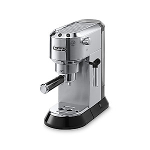 De'Longhi Delonghi EC680M DEDICA 15-Bar Pump Espresso Machine, Stainless Steel DLSC060 Milk Frothing Jug, 12 oz, Stainless Steel
