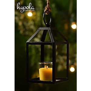 Citronella Candle Votives in Glass Cup - 12 Pack - Indoor and Outdoor Decorative and Mosquito, Insect and Bug Repellent Candle - Natural Fresh Scent - 12 Hour Burn Time - Made in Europe