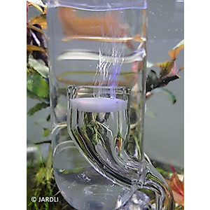 JARDLI Glass Inline CO2 Atomizer Diffuser System for Aquarium Planted Tank (17mm for 16/22mm (5/8" i.d.) Hose)