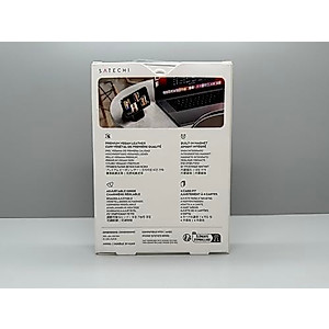 Satechi Magnetic Magsafe Wallet, Vegan-Leather Double Flap Stand Card Holder, 4 Slots with Front NFC Pass-Through, Adjustable Phone Attachment for iPhone 16/15/14/13/12, Travel Accessory, Black