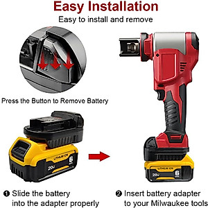 Zltoolpart Adapter for DeWalt to Milwaukee Battery, for 20V 60V DeWalt Lithium Battery to 18V Milwaukee M18 Lithium Battery (Adapter only)