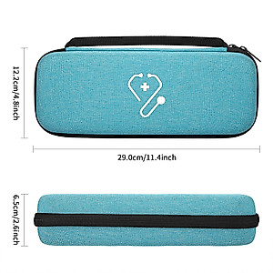 YINKE Stethoscope Case for 3M Littmann Classic III/Cardiology IV/Lightweight II S.E. & MDF Acoustica Stethoscope, Hard Organizer Storage Bag for Nurses and Doctors Accessory (Blue)