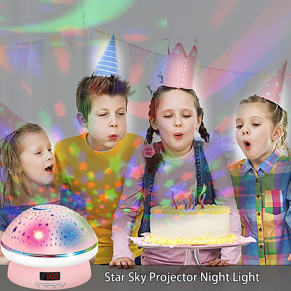 Night Light for Kids, Star Night Light Projector for Baby Kids, Ocean World Projector Toys for Kids Toddlers, 360° Rotating Star Night Lights for Kids Children Boys Girls Gifts Bedroom Party (Black)