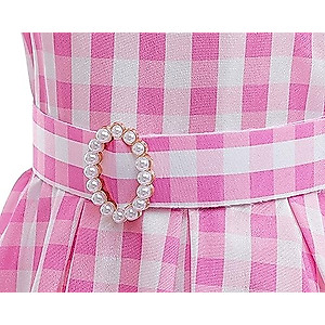 KVVFTT Girls Pink Costume Dress Movie Cosplay Costumes Kids Party Halloween Dress Up