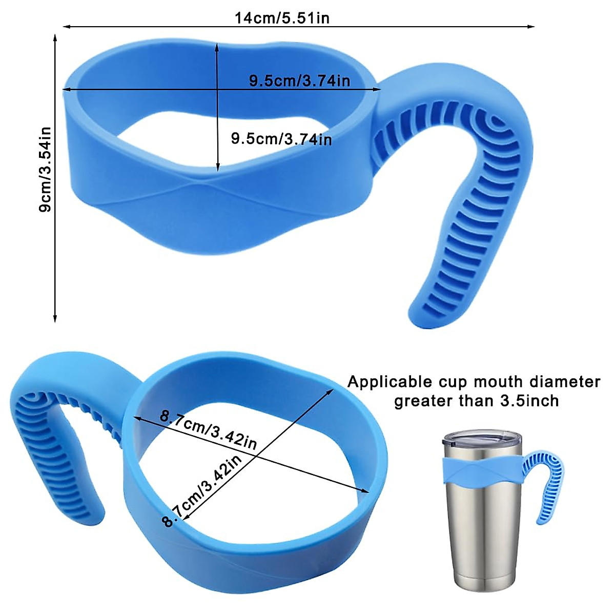 3 Pack 20oz Tumbler Handles,Mug Handle or Cup Holder Replacement-Black,Pink,Blue