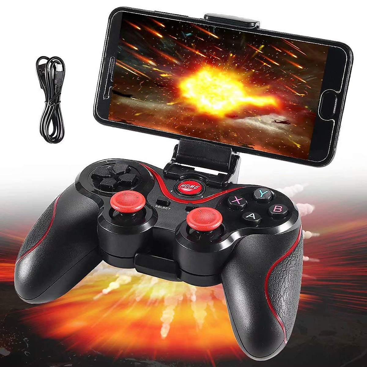 Paddsun Mobile Game Controller, Wireless Bluetooth GamePad Joystick Game Controller For Android TV Box Tablet