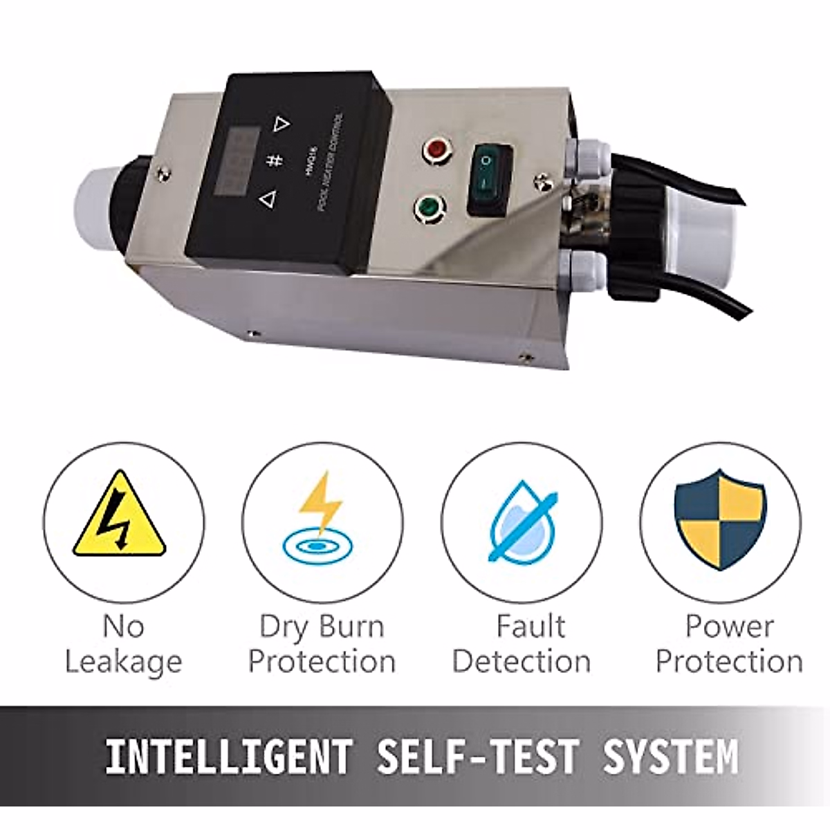 AYCHLG 3KW 240V Mini Swimming Pool Heater Built-in Circulating Water Pump Control System,for Above Ground Pools,Swimming Pools, SPA Pools, and Bathtubs,Needs Electrician to Wired to GFCI