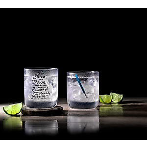 JoyJolt Star Wars Obi-Wan Kenobi Lightsaber Short Drinking Glass - 10 oz - Set of 2