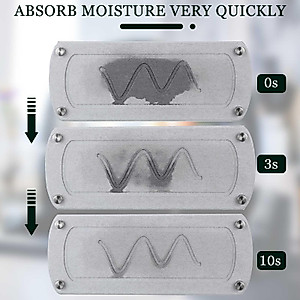 Kigley 2 Sets of Double Tiered Sink Caddy Instant Dry Sink Organizer Bathroom Counter Diatomaceous Earth Fast Drying Stone Sink Tray with Stainless Steel, 11" x 4.3" Each, Gray, White and Dark Gray