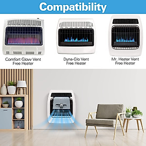 Saillong Vent Blower Accessory Kit, Wall Heater Fan Replacement Compatible with Mr. Heater, Dyna Glo Heater, Comfort Glow Vent Heater, Glo Warm Wall Heater Blower Fan