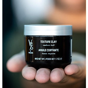 V76 by Vaughn Texture Clay Medium Hold Formula for Men, 1.7 oz