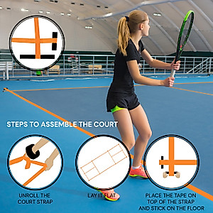 Greenway World - Pickleball Net Set with Court Marking Kit, Easy-to-Assemble Pickle Ball Net, Portable Pickleball Net with Strap and Fixed Height, Pickleball Net Set with Zipper Bag