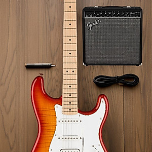 Squier Affinity Series Stratocaster FMT Electric Guitar, Sienna Sunburst, Maple Fingerboard