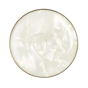 KUBOOZ White Sea Shell Opal Stainless Steel Screw Ear Piercings Body Jewelry Plugs Tunnels Gauges 2g (6mm) to 1 inch