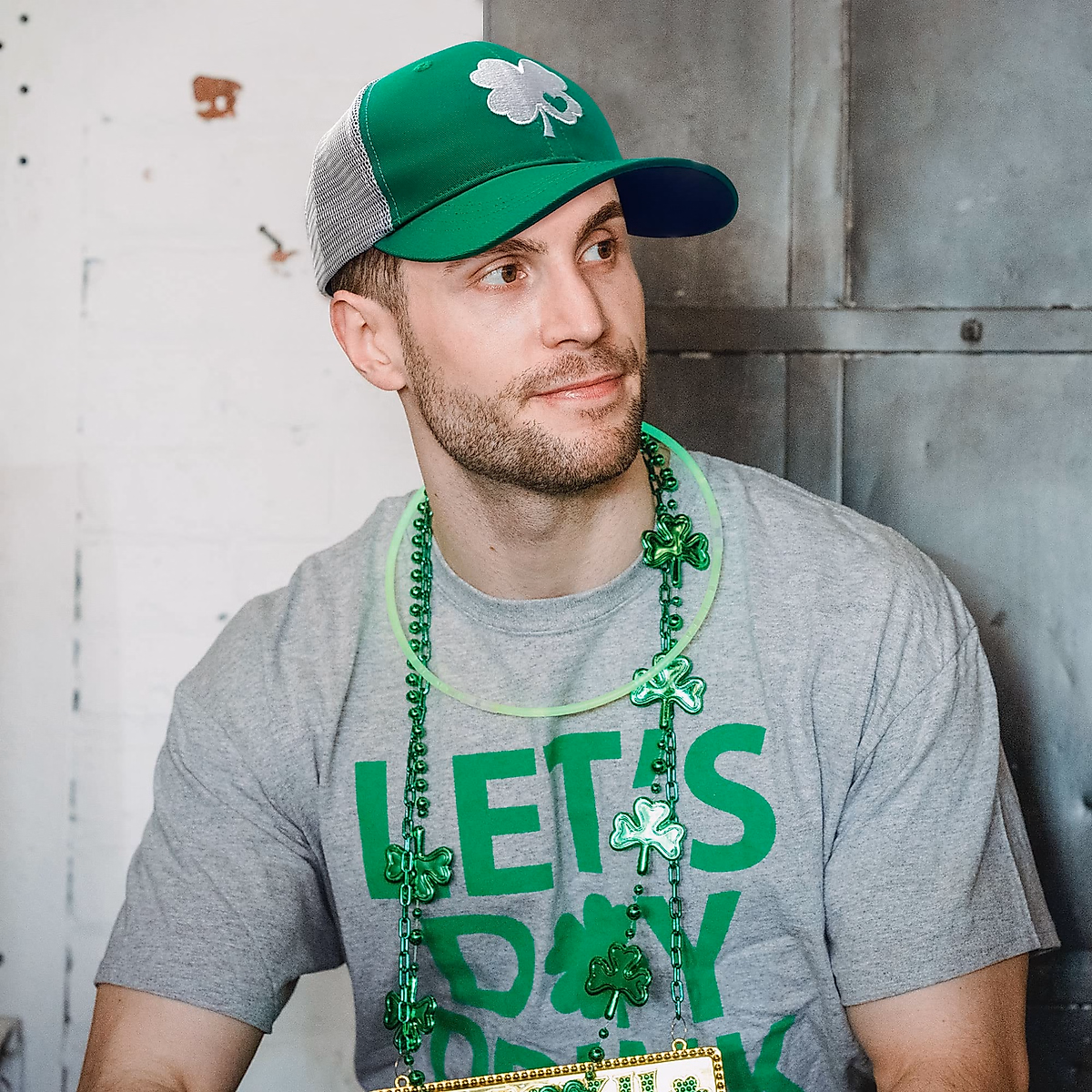 St. Patrick's Day Clover Baseball Cap Adjustable Trucker Hat Fashion Dad Hat Sports Hat St. Patrick’s Day Gift