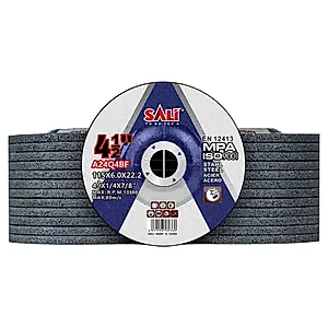 SALI 25 Pack 4-1/2 Inch Grinding Wheels for General Purpose Metal & Stainless Steel, Aluminum Oxide Grinding Disc for Angle Grinder, Depressed Center 4.5" * 1/4" * 7/8"(115 * 6.0 * 22.2 mm)