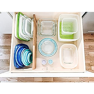 Lipper International 8897 Bamboo Wood Custom Fit Adjustable Deep Kitchen Drawer Dividers, Set of 2