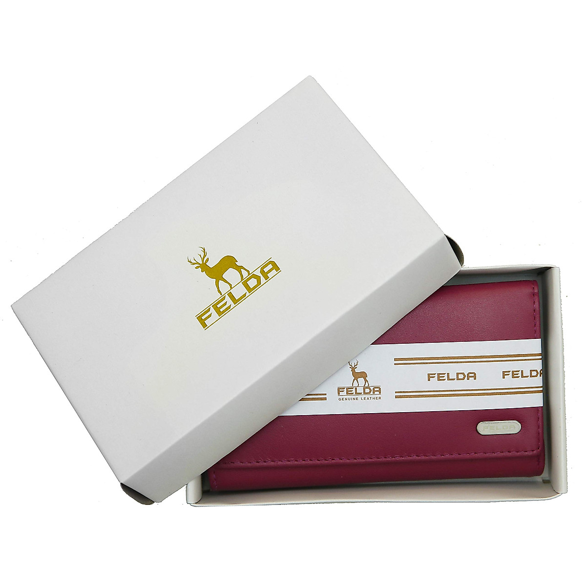 Felda RFID Purse Genuine Leather Ladies Soft Wallet Womens Multi Colour 19 Card Slot