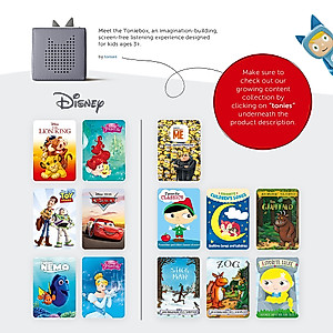 Toniebox Audio Player Starter Set with Playtime Puppy - Listen, Learn, and Play with One Huggable Little Box - Gray