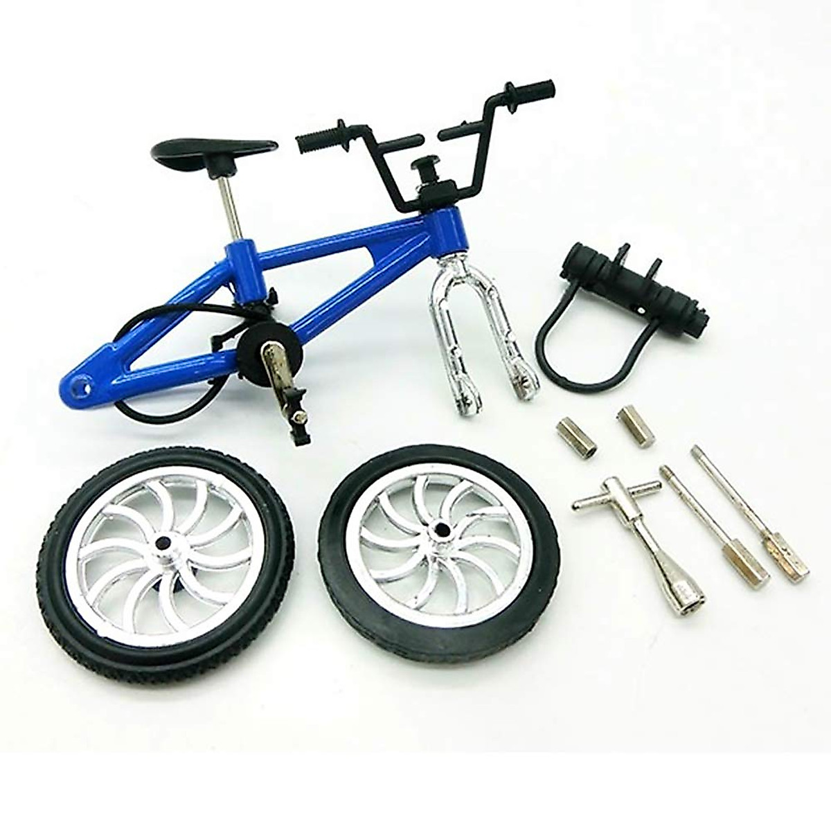 NSVJVY 18 Pieces Mini Finger Toys Skatepark Set Finger Skateboards Finger Bikes Scooter Tiny Swing Board Fingertip Movement Favors Replacement Accessories (Size:18PCS)