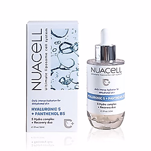 NUA CELL HYALURONIC 5 PANTHENOL B5 Serum, 5 Hydro Complex + Recovery serum, For Home Aesthetic Cosmetics, Daily Intense Hydration For Dehydrated Skin from Korea, 2Fl.Oz, Liposome Cell System