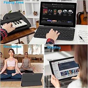 Newest 2024 Android 13 Tablet, 10.1 inch 2 in 1 Tablet with Octa-core Processor, 12GB RAM+128GB+1TB Expand, Long Lasting Battery, 2.4G/5G WiFi 6, Bluetooth 5.0, Dual Camera, Play GMS Certified