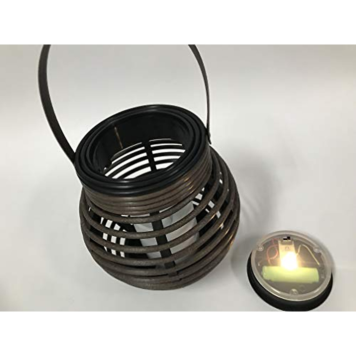 Joyee Garden Ambient Solar Rattan Basket Candle Lamp