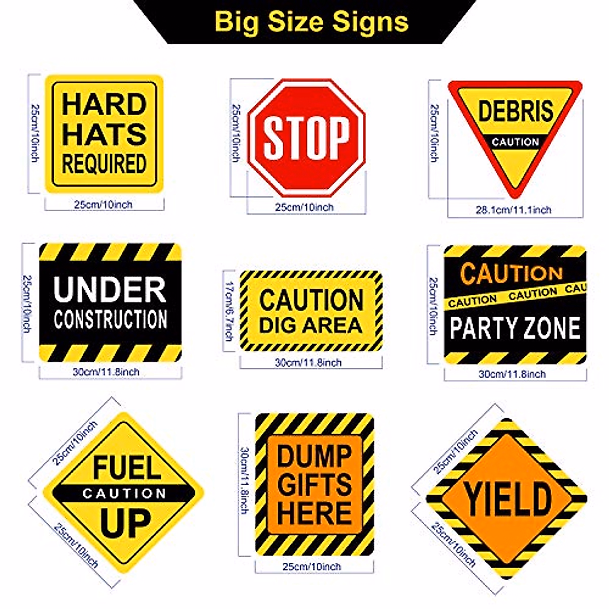 Camping Themed Party Decorations, 10 - 11.8 Inch Laminated Camping Sign Cutouts, Camping Theme Party Signs, Paper Camping Cutouts with 40 Glue Point Dots (9 Pieces Camping Sign)