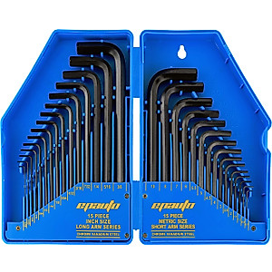 EPAuto Allen Key Set Hex Key Wrench Set, 30-Pieces (0.028-3/8 inch,0.7-10mm)