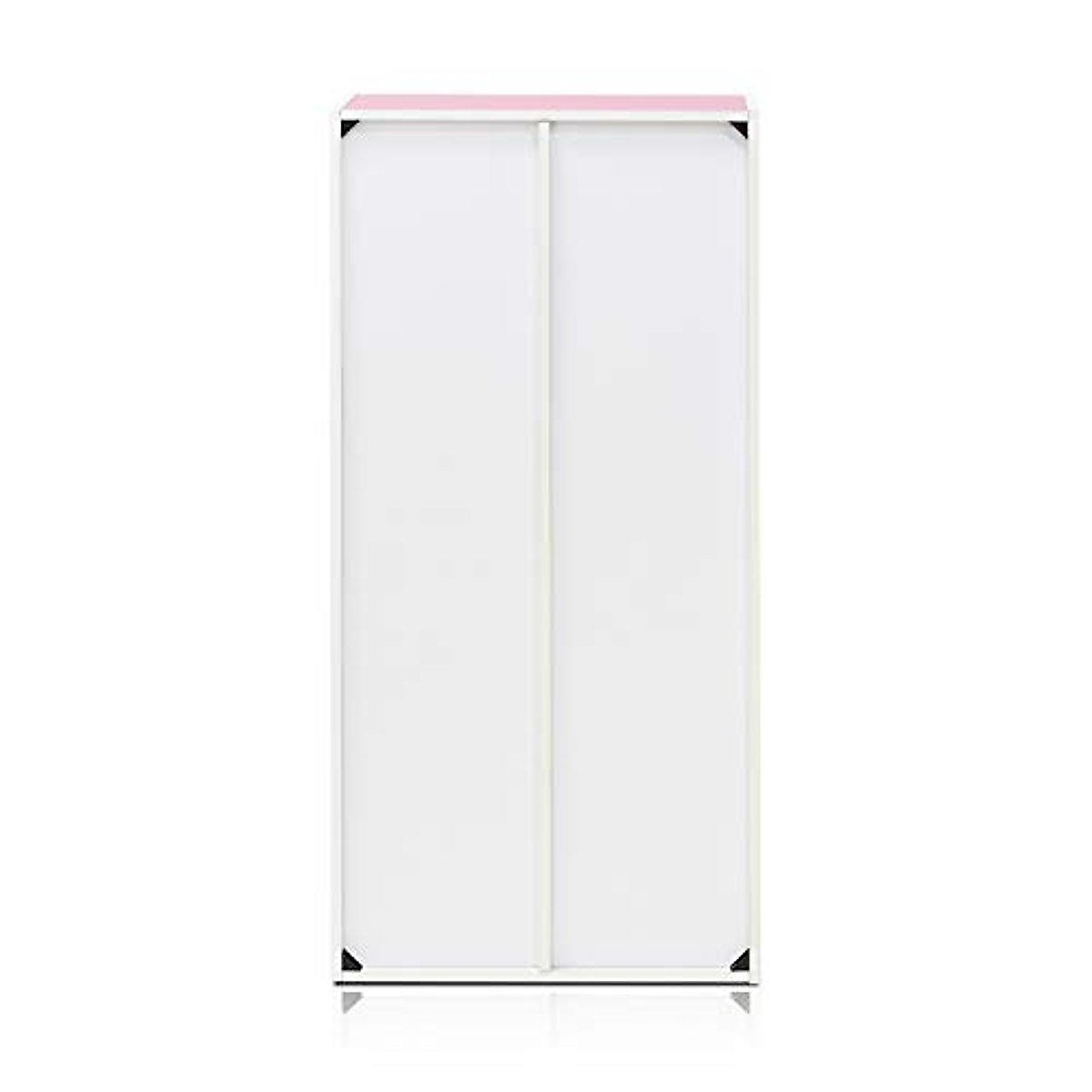 Furinno 7-Cube Reversible Open Shelf, White/Pink 11048WH/PI