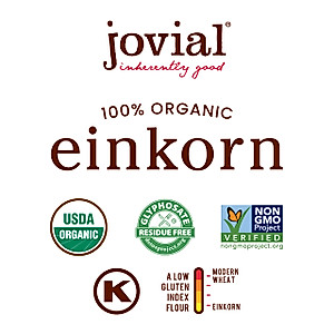 Jovial 100% Organic Einkorn All-Purpose Flour, 2 lb. Bag, 3 Count